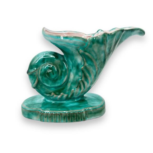 Stangl | Accents | Stangl Pottery Green Cornucopia Scroll Horn Snail ...
